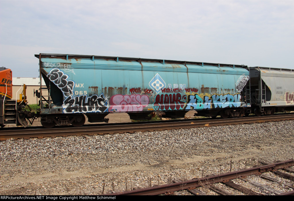 ADM Blue Covered Hopper